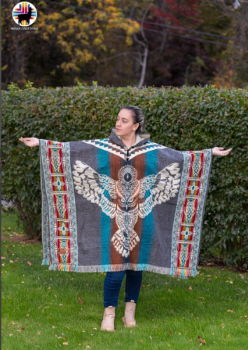 Native Owl II Alpaca Poncho – Indian Creations Corp