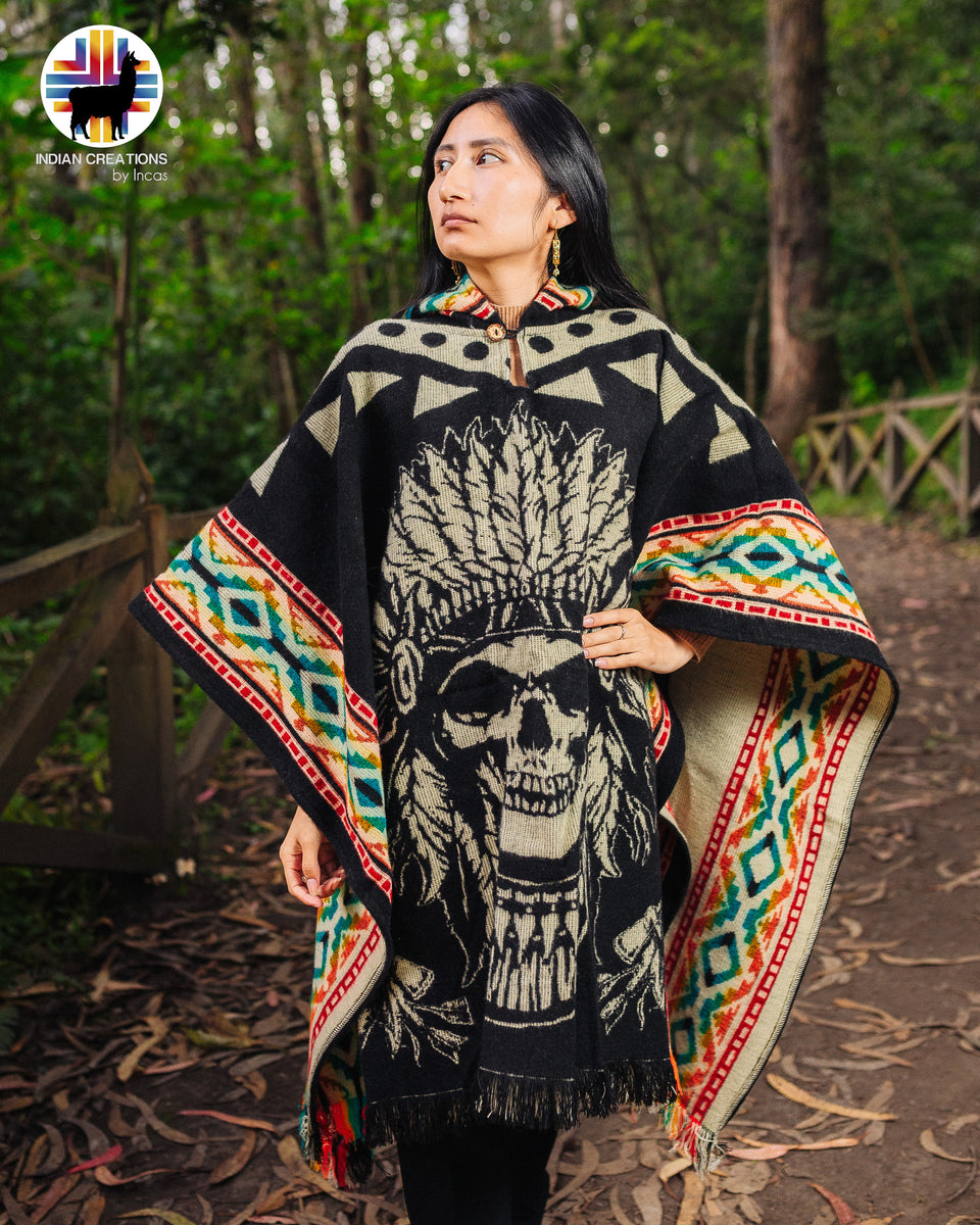 Chief's Blood II Alpaca Poncho – Indian Creations Corp